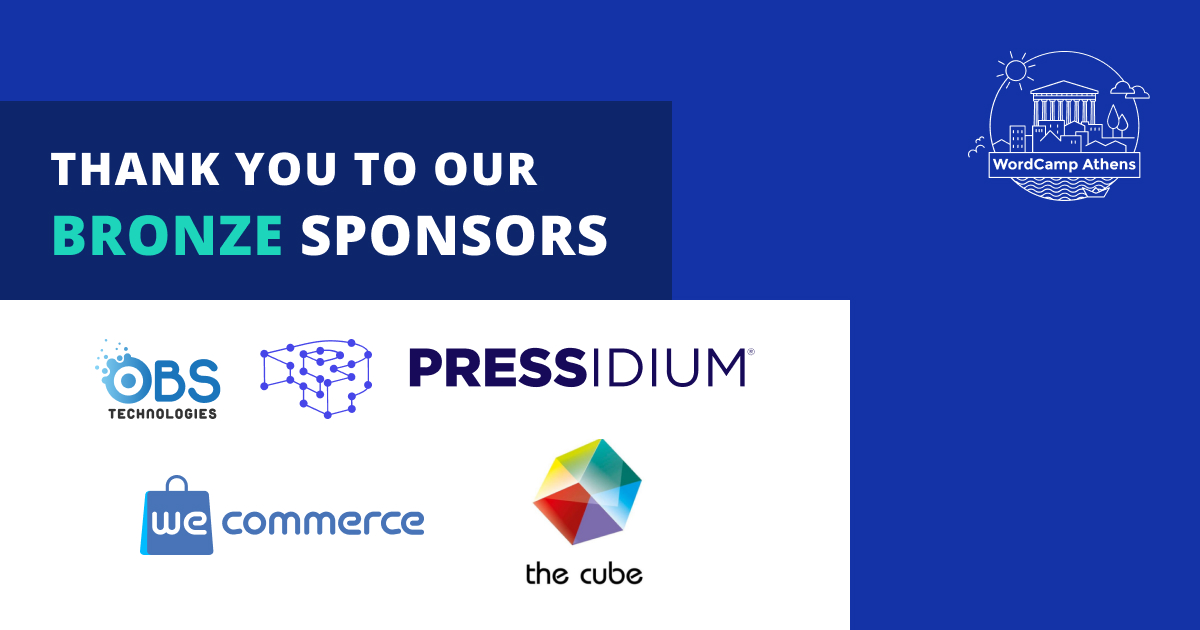 Thank you to our BRONZE Sponsors | WordCamp Athens 2022